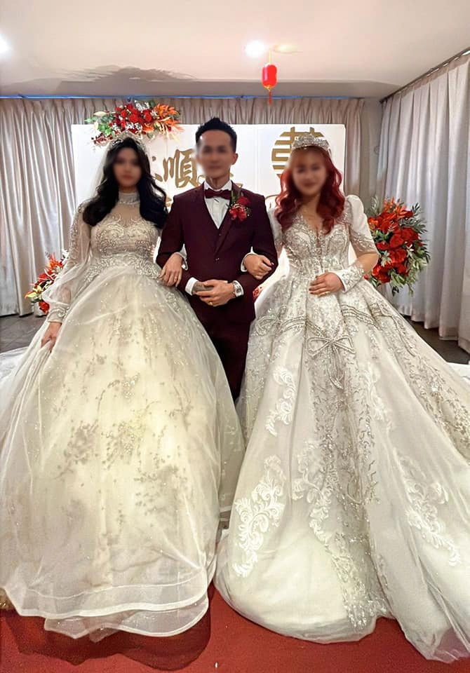 เจ้าบ่าวฮอตไม่ไหว แต่งงานเหมาคู่ เจ้าสาว 2 คน 2 สัญชาติ แถมทั้ง 3 ทำงานที่เดียวกัน