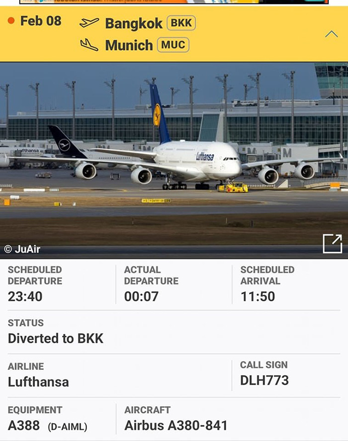 ชายเยอรมัน ไอเป็นเลือดไหลเป็นลิตร เสียชีวิตบนเครื่องบิน LH773 กรุงเทพ ...